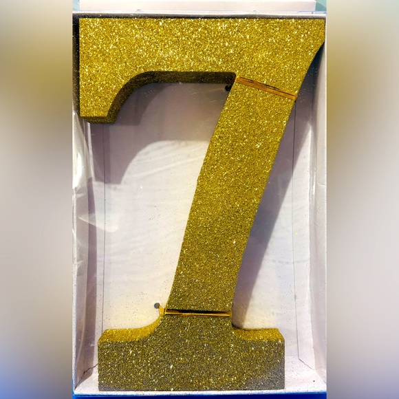 Party Supplies | Gold Glitter Number 7 Party Decoration | Poshmark